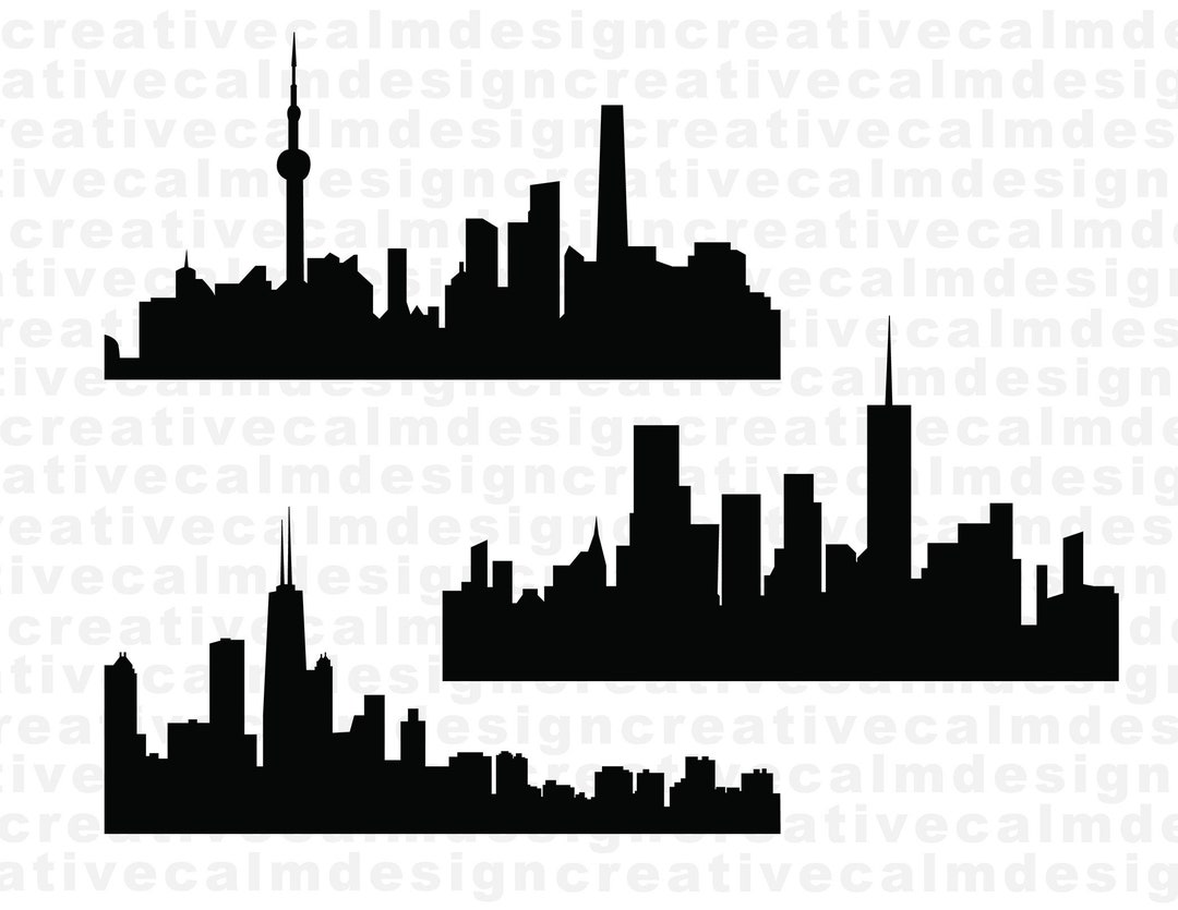 City Skyline SVG PNG JPG - Etsy