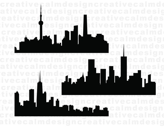 City Skyline SVG PNG JPG - Etsy