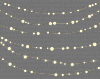 String Lights Overlay String Lights Clipart Fairy Lights - Etsy