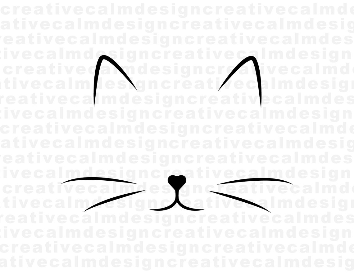 Cat Face Svg Png Pdf Jpg Digital Download - Etsy