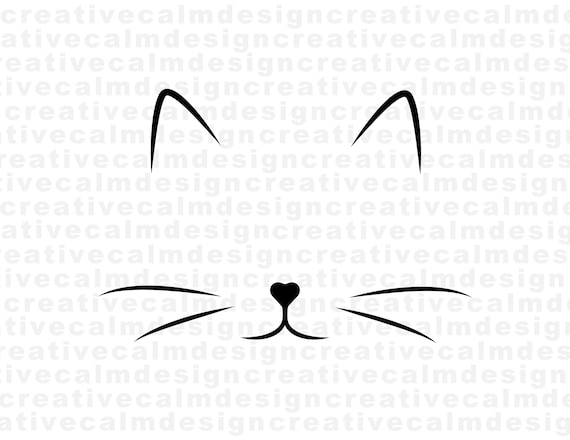 Cat Face Svg Png Pdf Jpg Digital Download - Etsy