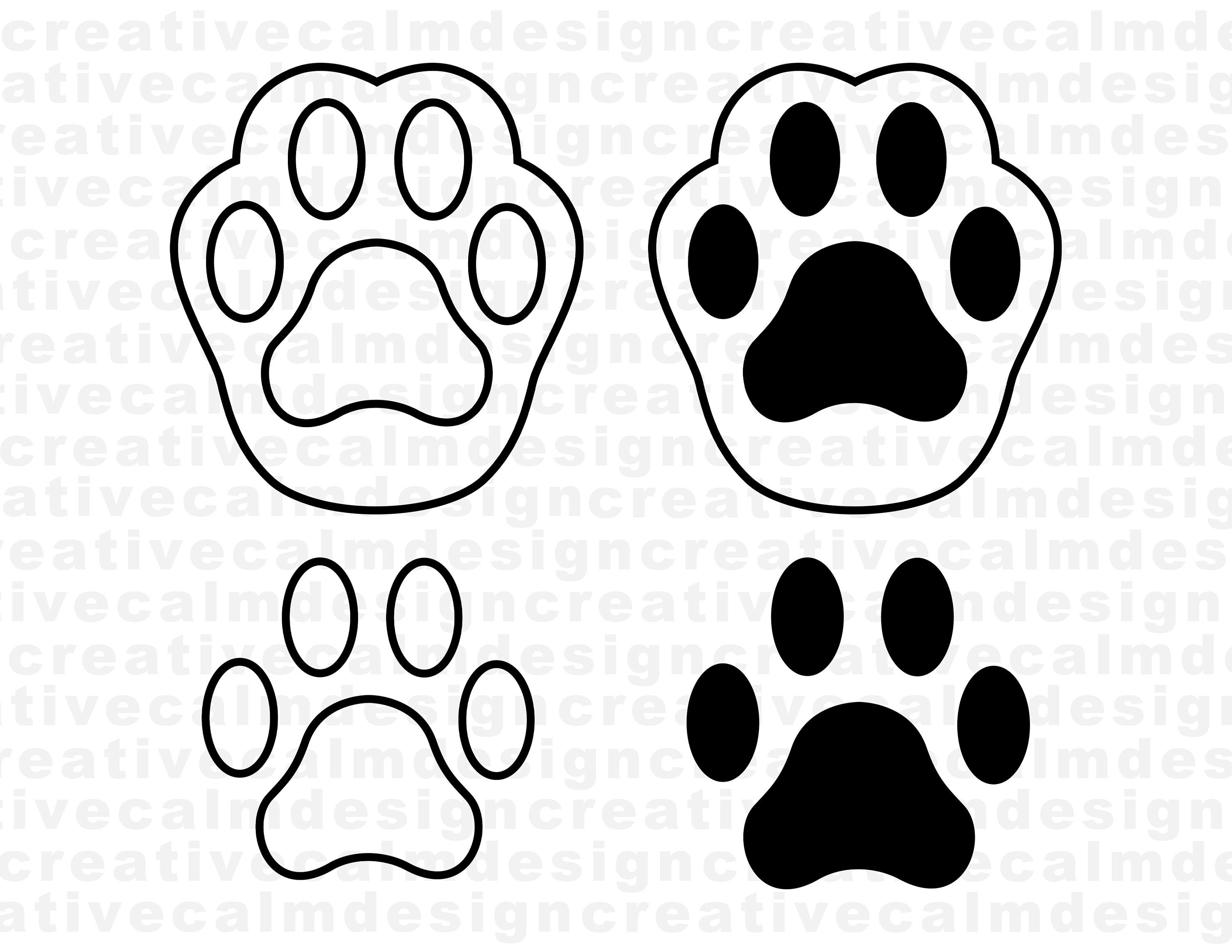 Cat Paw Print Svg Png Pdf Jpg Digital Download - Etsy