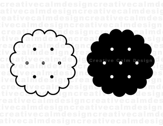 Biscuit Cracker Outline Silhouette Svg Png Pdf Jpg | Etsy