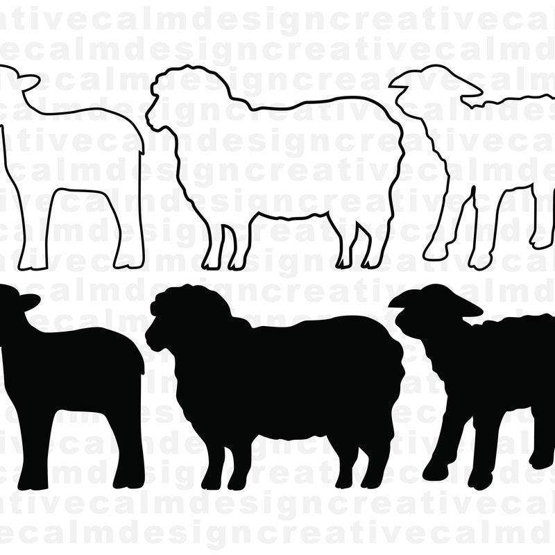 Lamb Cartoon Svg - Etsy UK