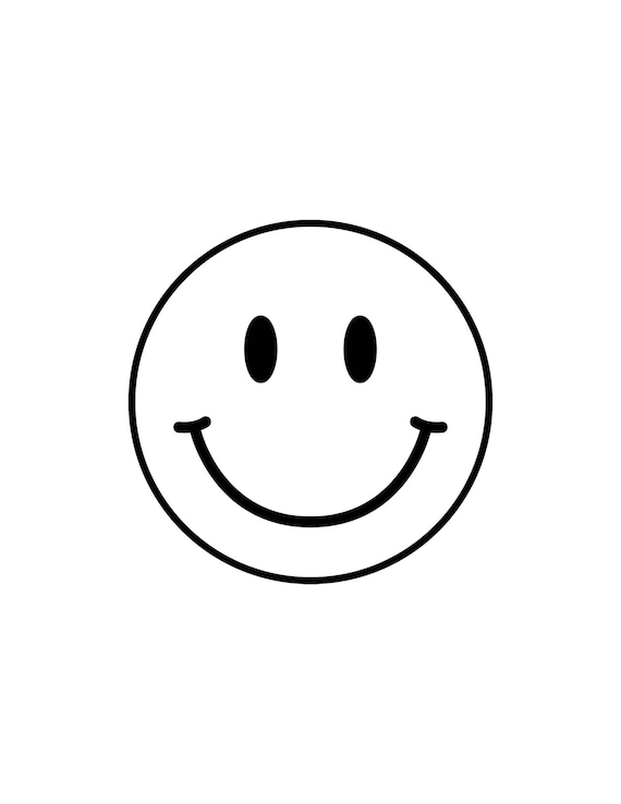 instant download Yellow Smiley svg Happy Face svg Silhouette Happy png ...