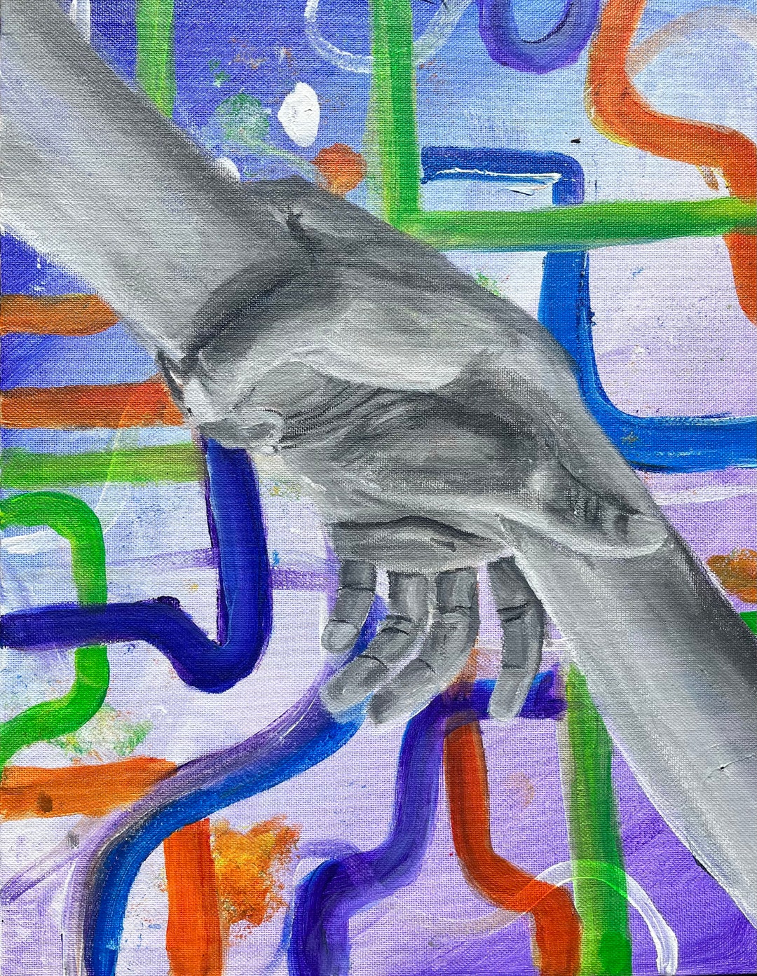 Colorful Abstract Hands- Ancestral - Spiritual Patterns - Unique ...