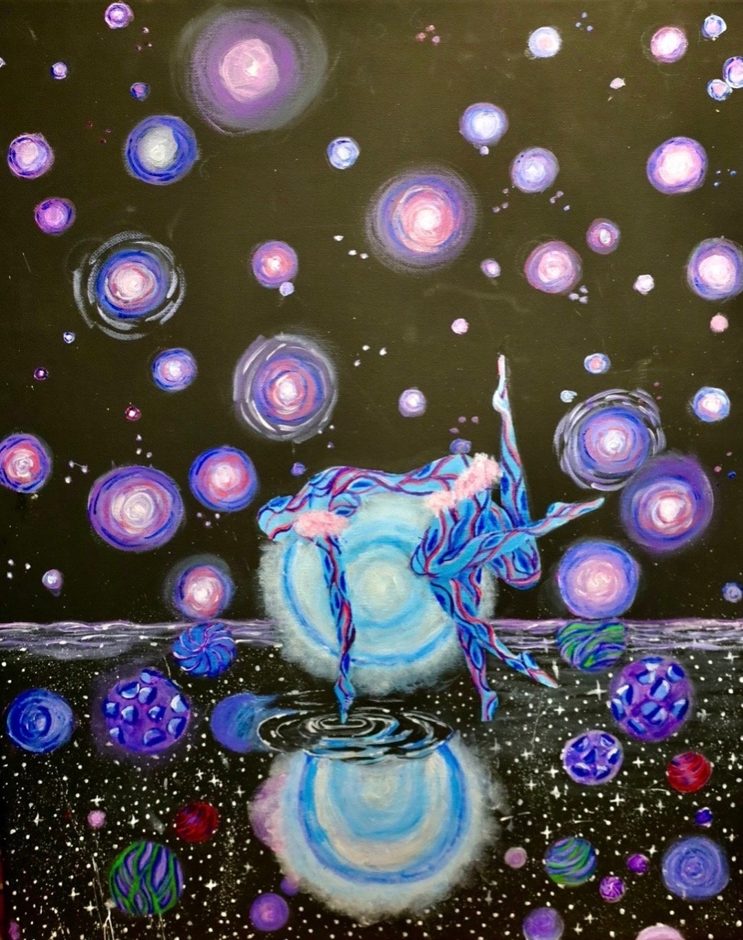 Space Goddess Art Painting Wall Decor Abstract Figurative Spiritual ...