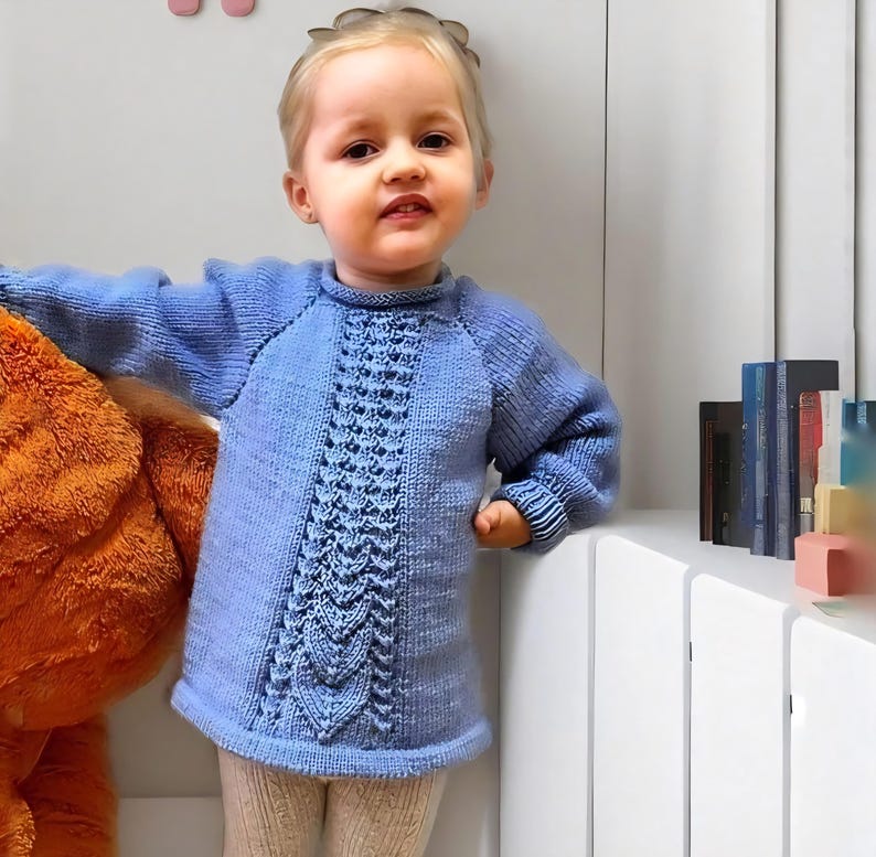 Baby Sweater Knitting Pattern / Seamless Raglan Pullover (PDF Download ...
