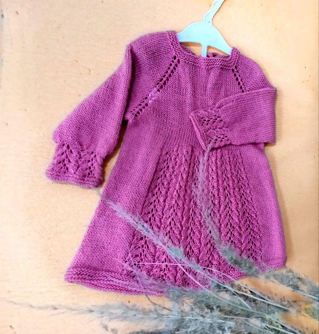 Baby Knit Dress Pattern PDF – Beginner Knitting Tutorial, Sizes NB-4Y ...