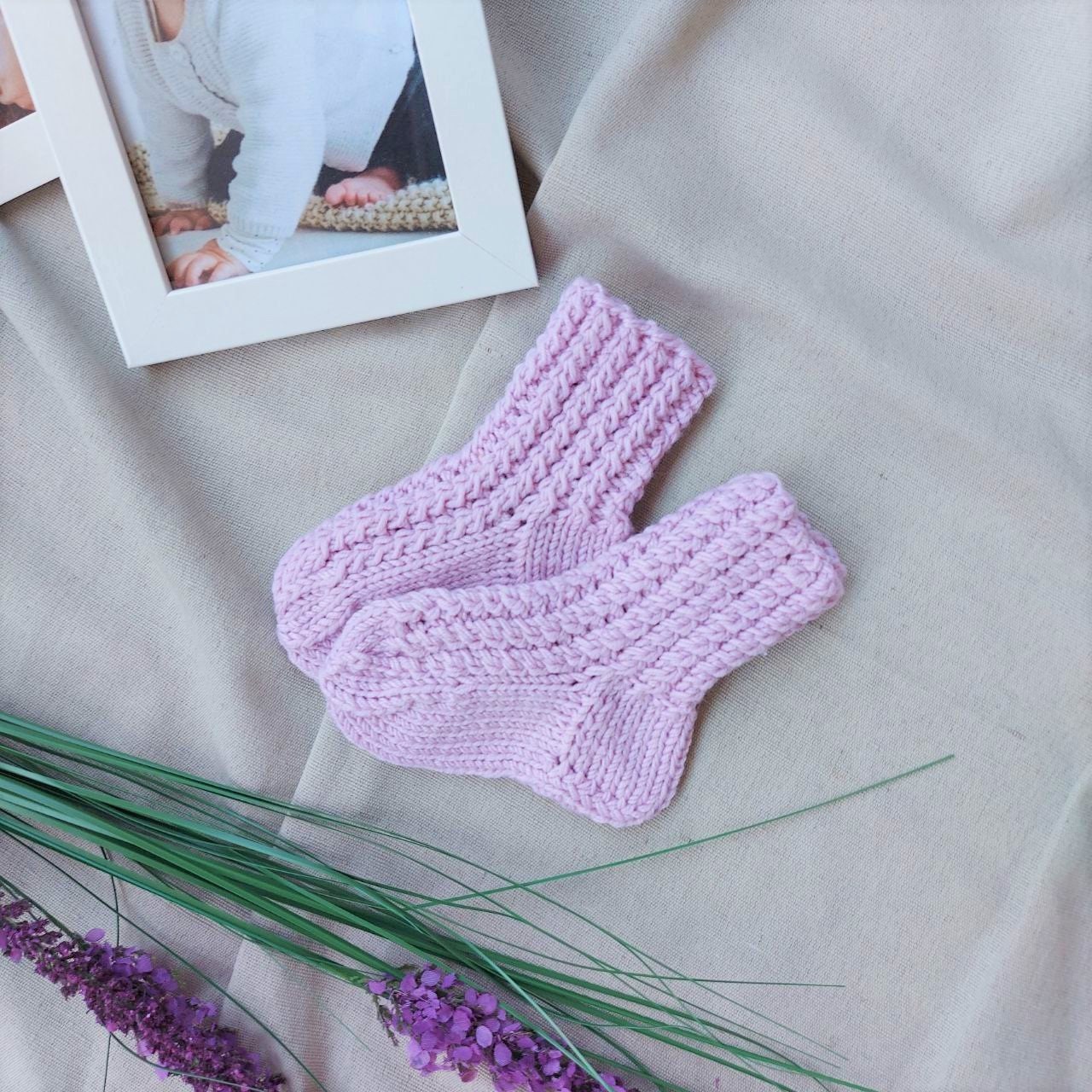 Baby Socks Knitting Pattern. PDF Instant Download Knit Tutorial - Etsy