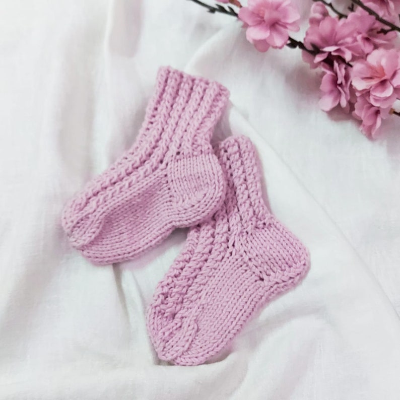 Baby Socks Knitting Pattern. PDF Instant Download Knit Tutorial - Etsy