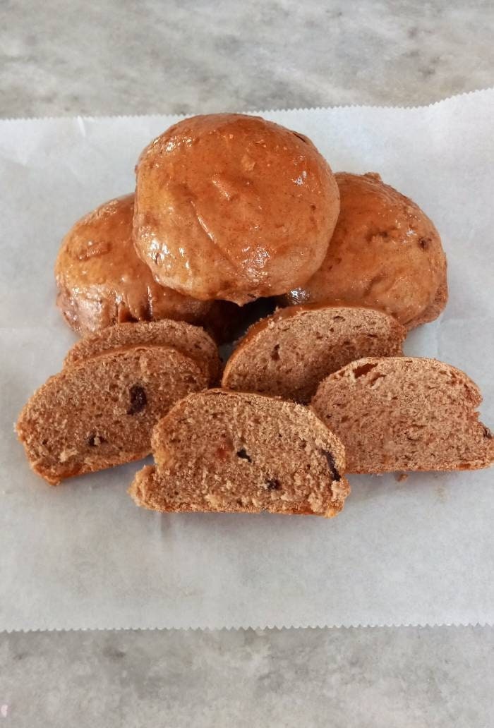 Glazed Coconut Fig Sweet Buns 1 Dozen (12)| Coconut Buns, Spelt Bread ...