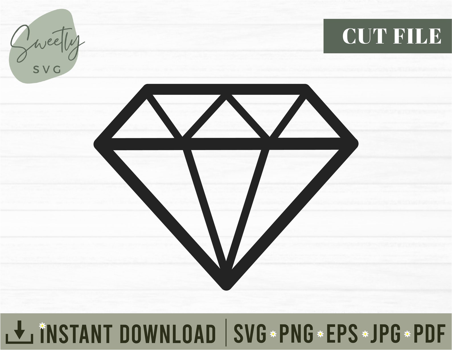 Diamond SVG Diamond SVG Cut File Diamond Cut File Diamond | Etsy