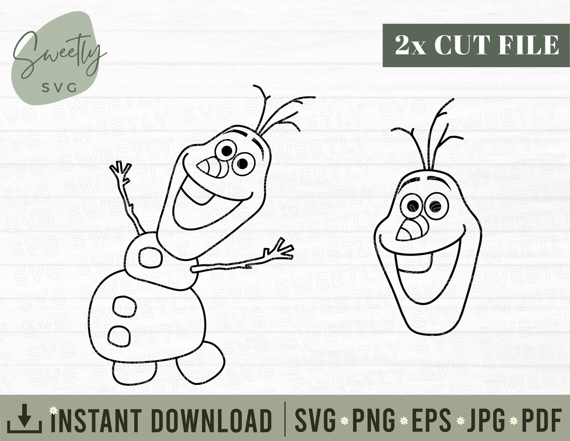 Olaf SVG Olaf Face SVG Olaf Outline Olaf Frozen SVG | Etsy France