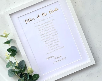 Father of Bride Poem | Etsy