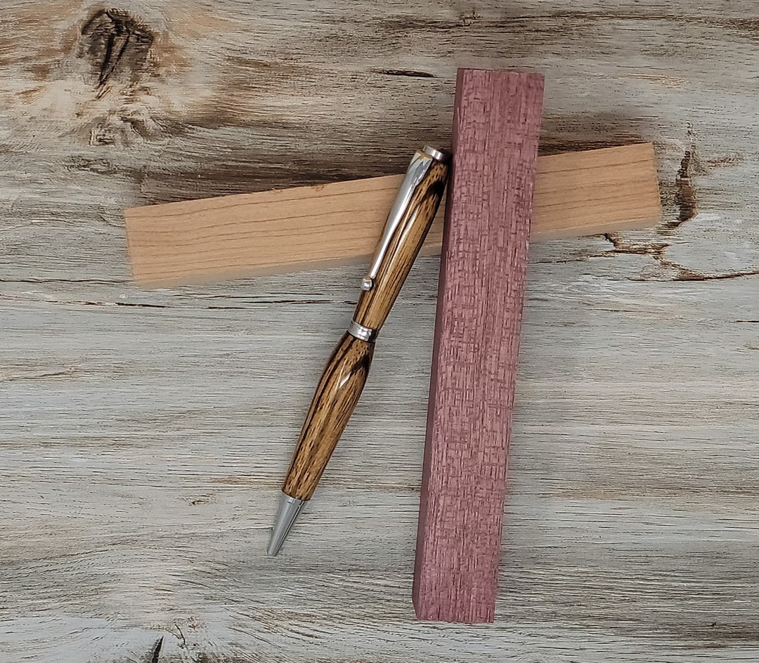 Handmade Wooden Pen , Zebrawood Chrome Slimline - Etsy