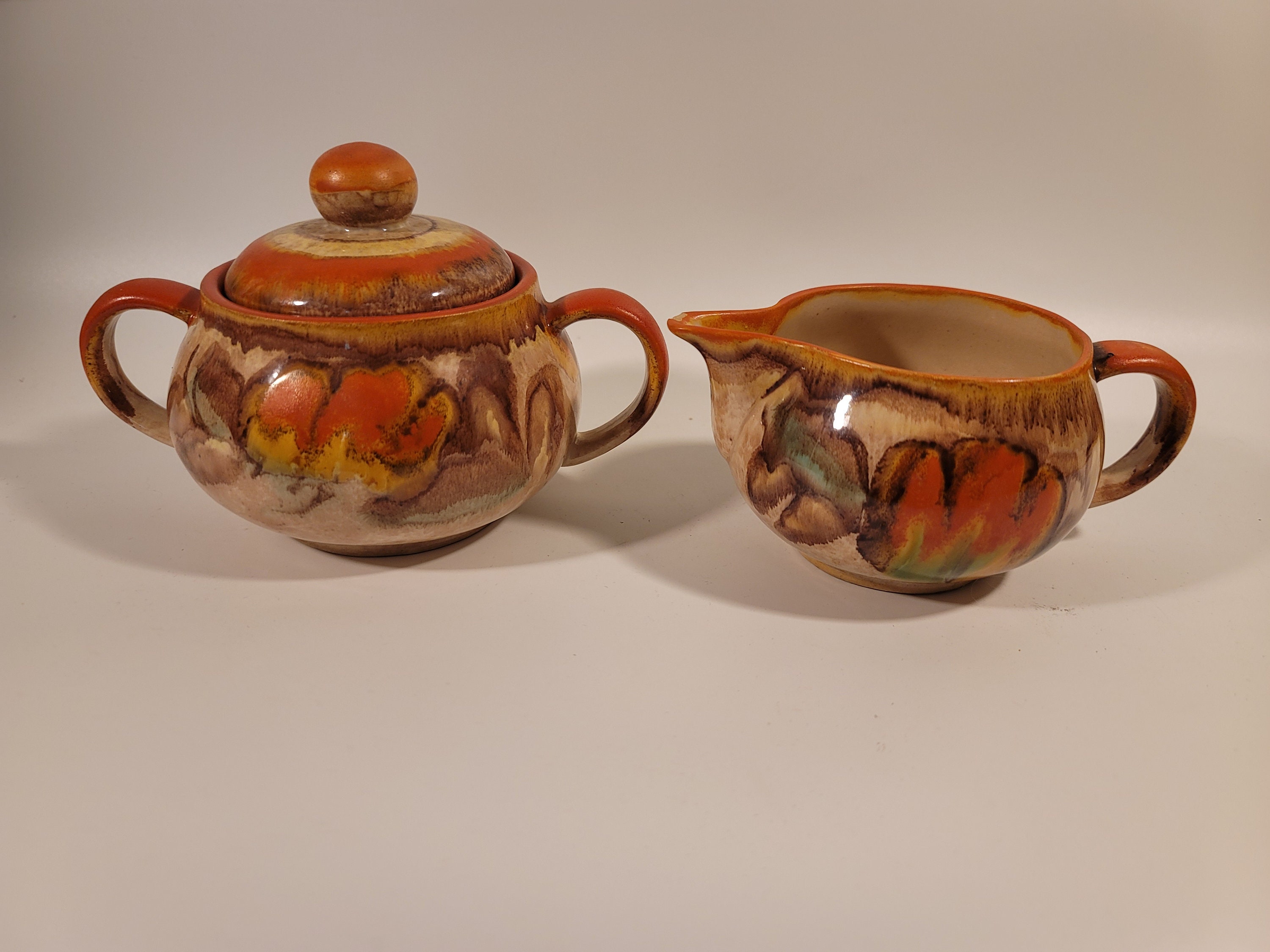 1930s Dripware Dumler and Breiden Pottery Creamer Sugar - Etsy