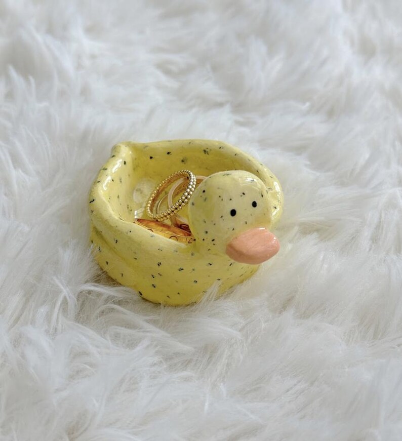 Handmade Clay Resin Duck Ring Dish - Etsy