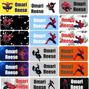 Label Water Proof Back to School Spiderman Superheroe - Etsy