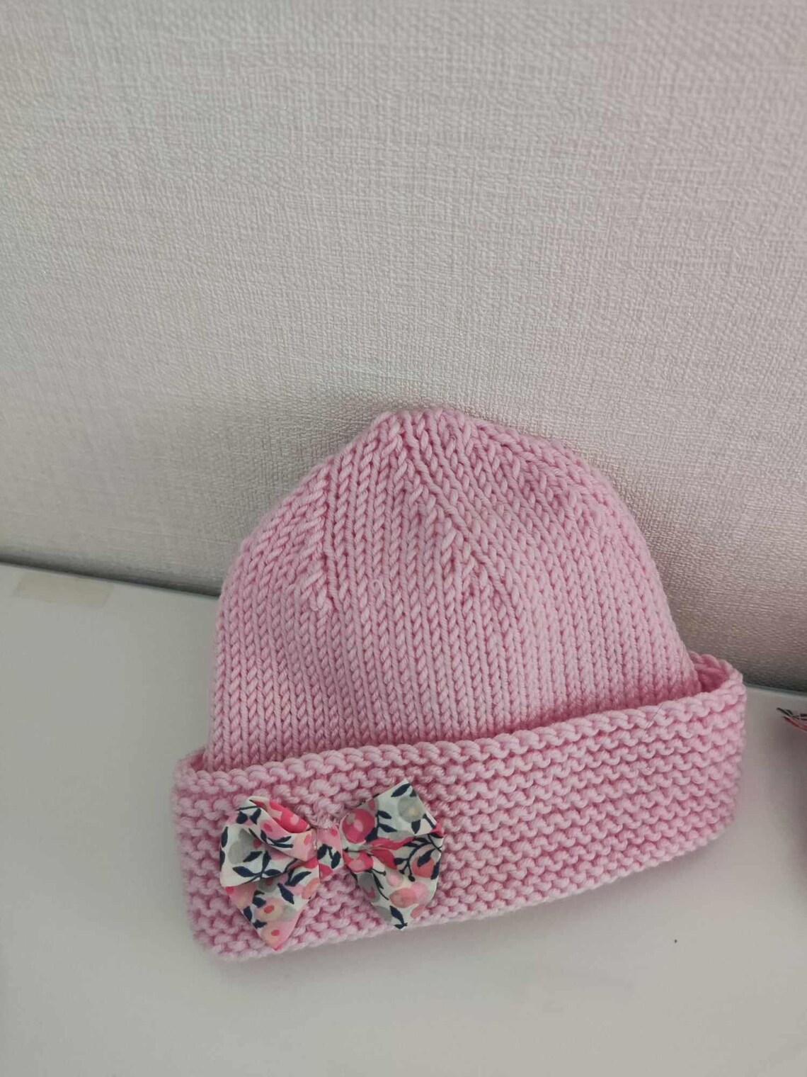 Wrap Bra Set With Matching Hat and Slippers in Pink Merino Wool and ...