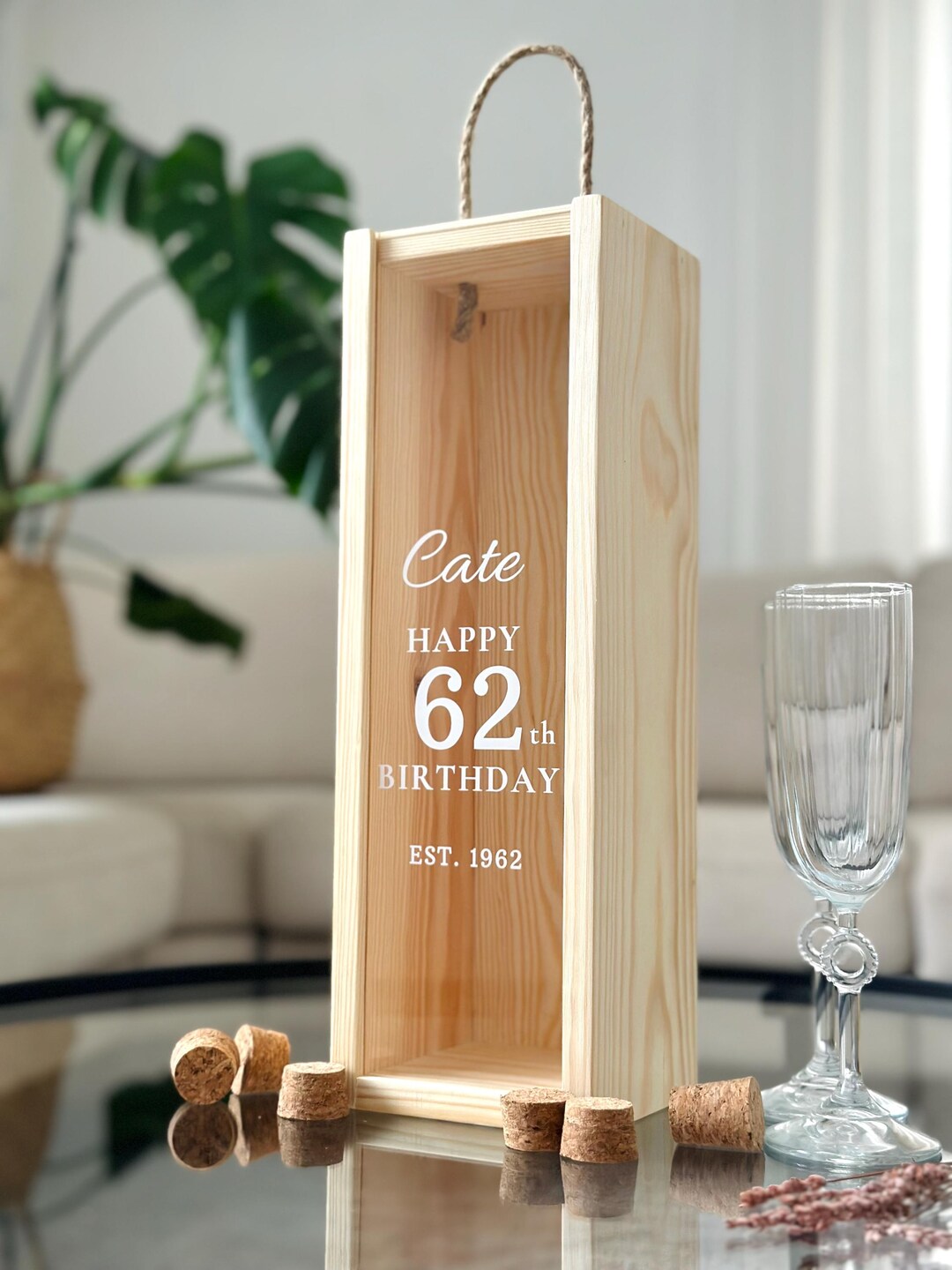 Personalized Wooden Bottle Box - Wine Box - Wine Box With Engraving ...