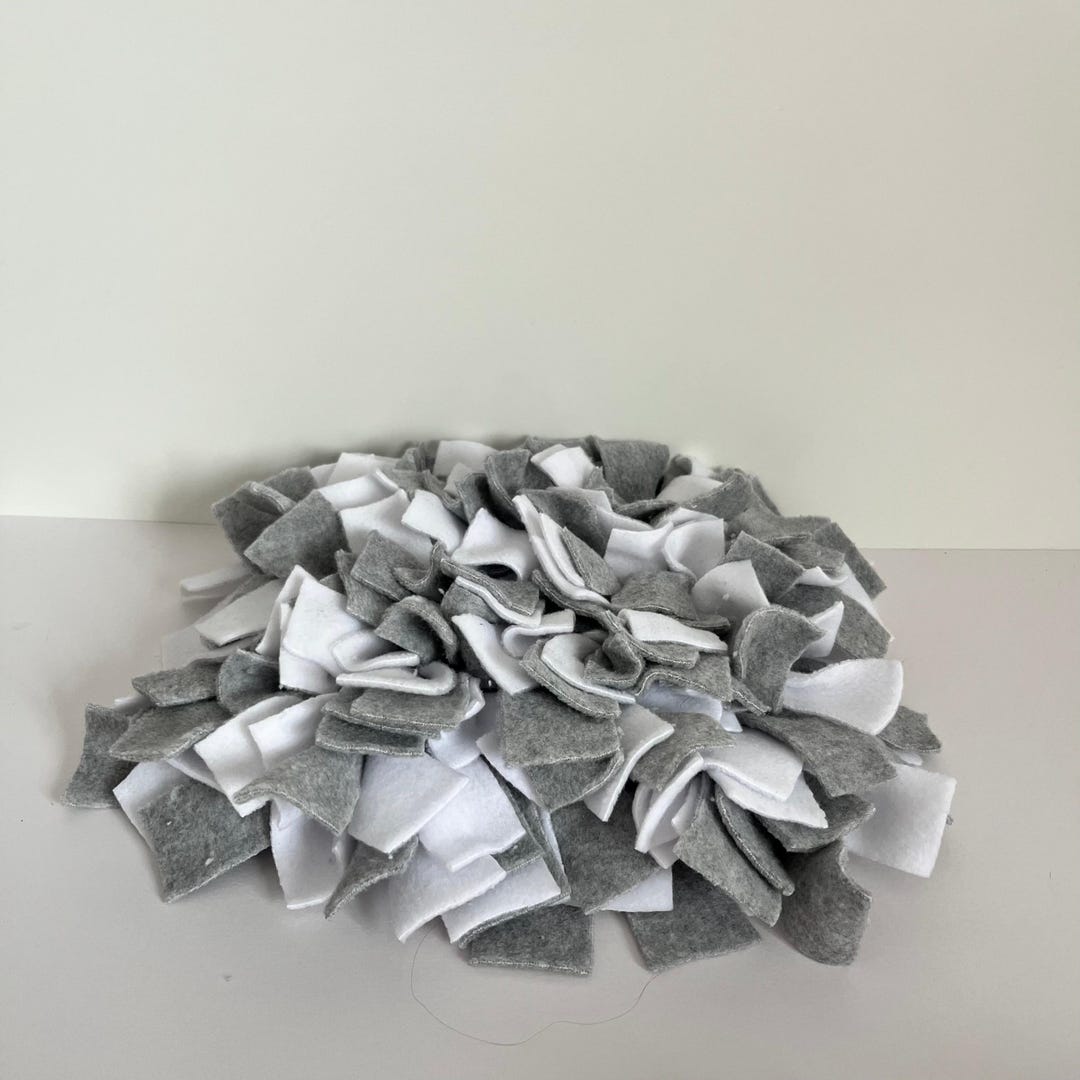 Grey and White Snuffle Mat - Enrichment Toy for Rabbits, Guinea Pigs ...