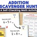 Addition Scavenger Hunt Math Activity Printable, Interactive Math Game ...