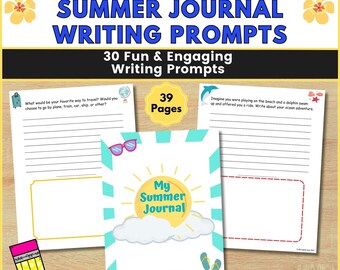 Summer Writing Prompts for Kids - Etsy