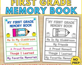 Kindergarten Memory Book End 0f the Year Memory Book for Kindergarten ...
