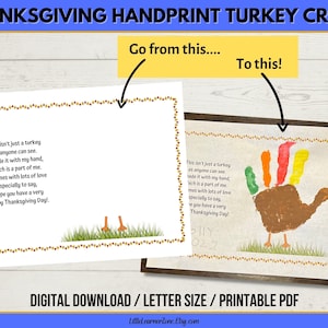 Thanksgiving Handprint Turkey Craft Printable, Handprint Turkey Poem ...