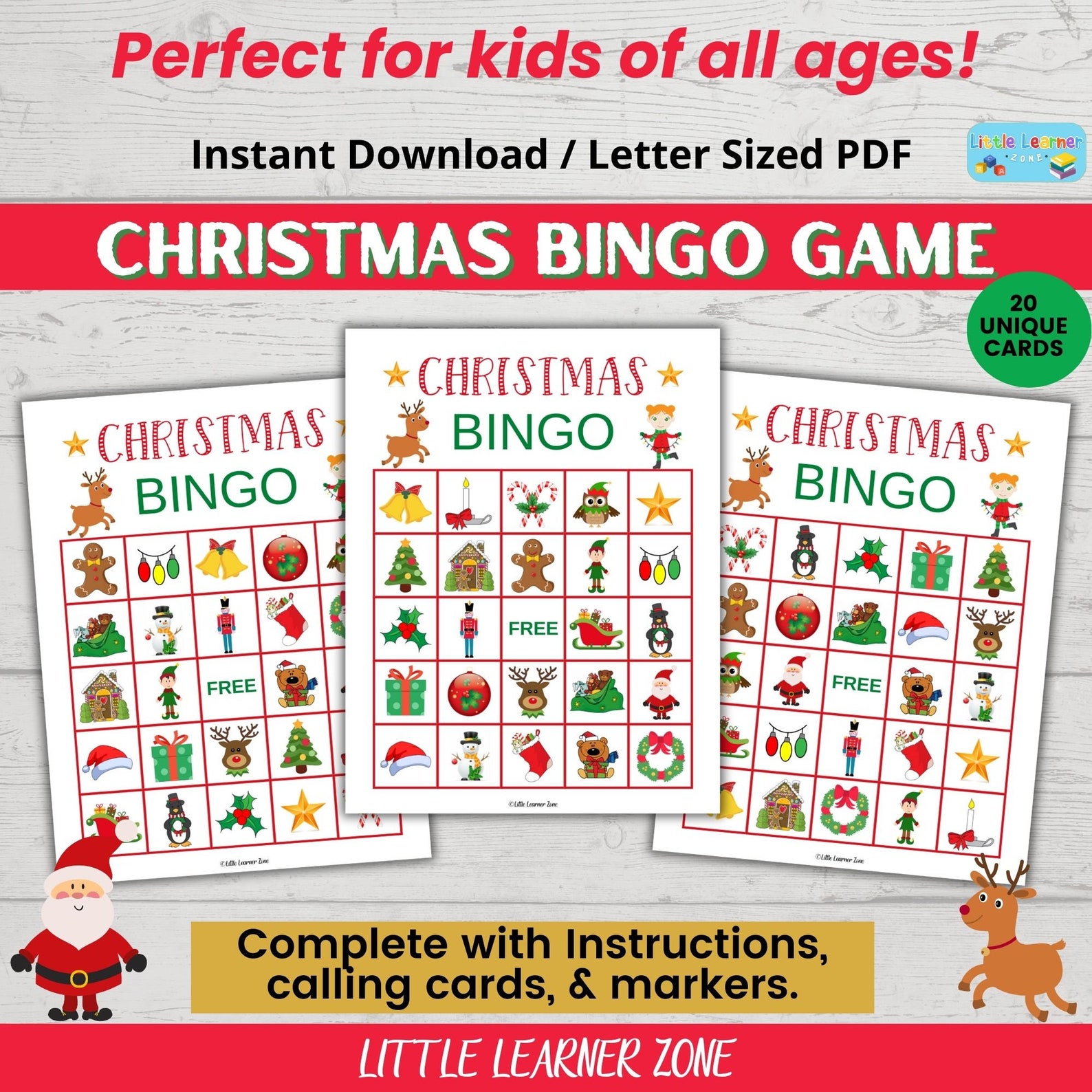 Christmas Bingo Printable Christmas Bingo Game, Christmas Bingo Cards ...