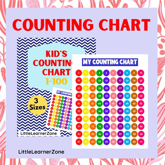 Kid's Counting Chart Printable Counting Chart | Etsy