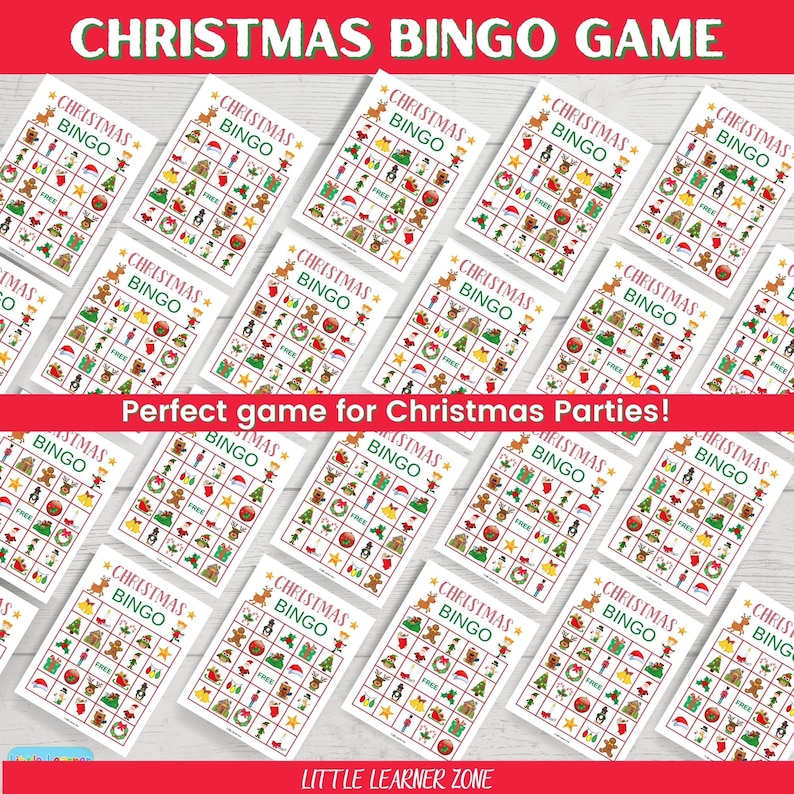 Christmas Bingo Printable Christmas Bingo Game, Christmas Bingo Cards ...
