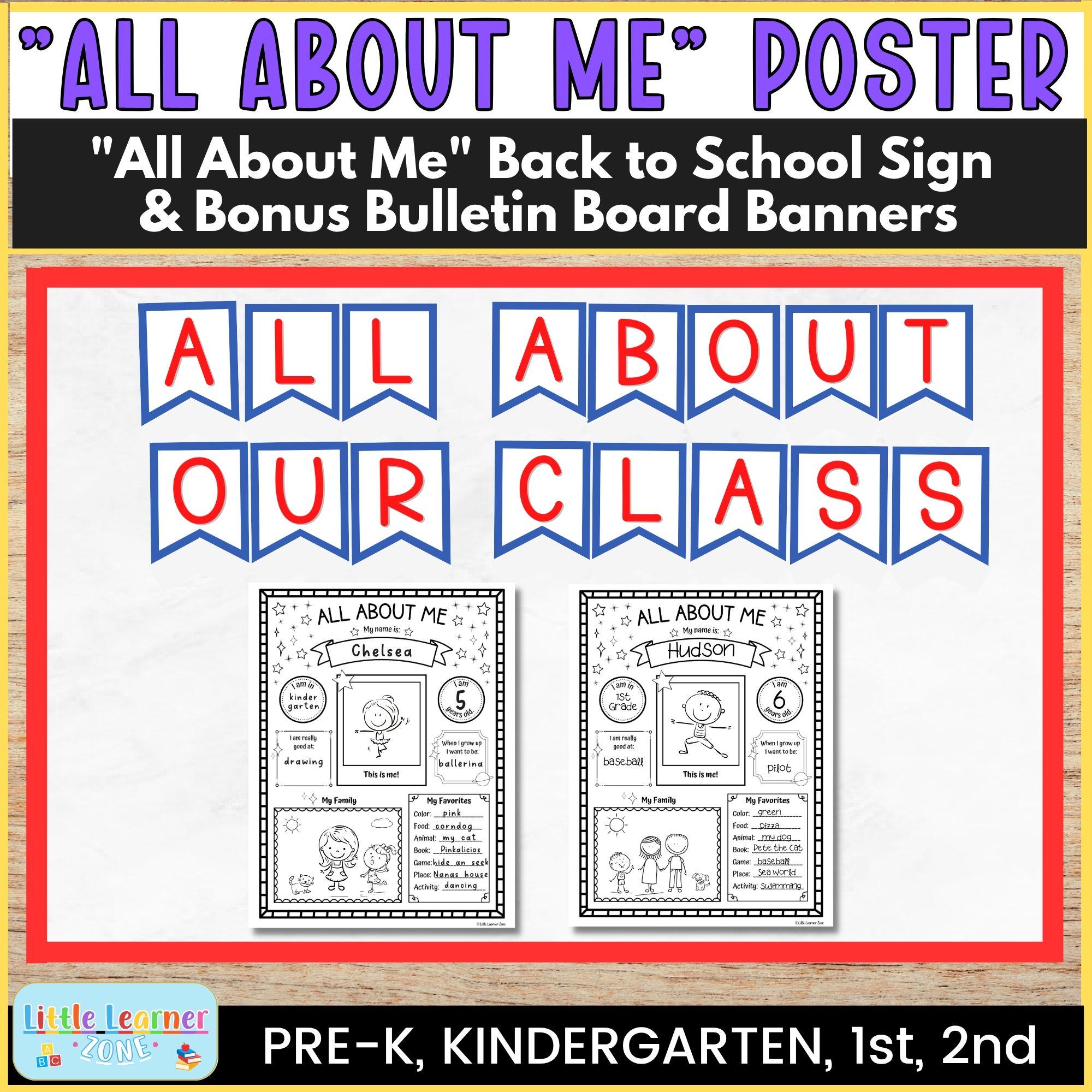 All About Me Poster, All About Me Activity, All About Me Bulletin Board ...