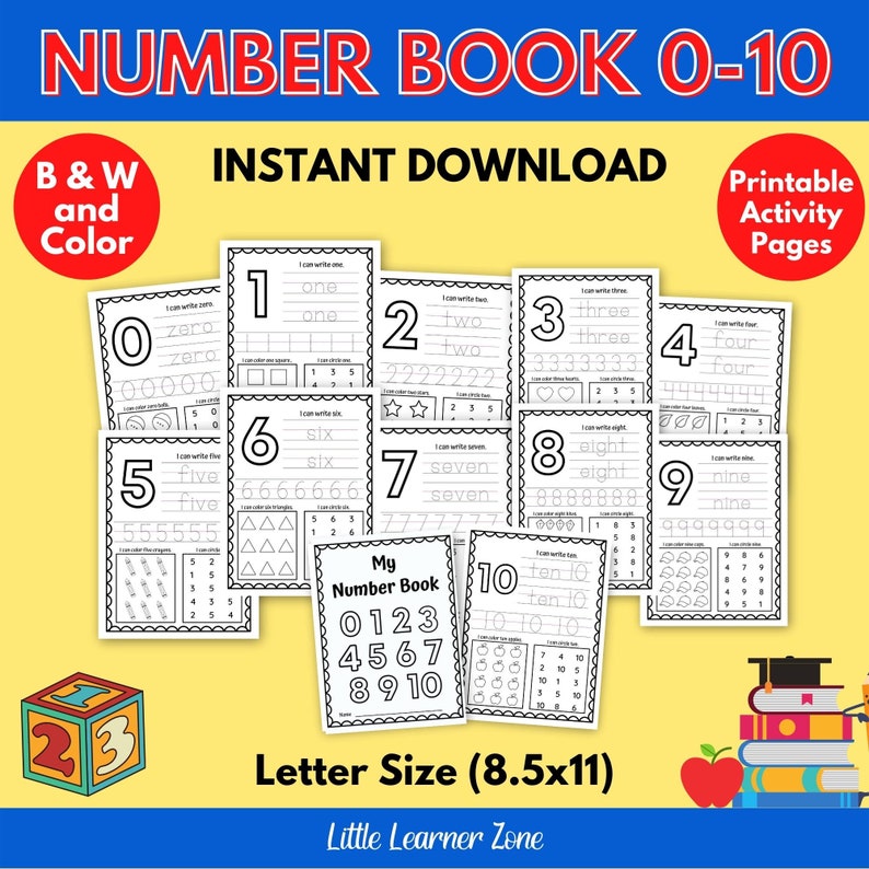 Number Tracing Worksheets 0-10, Printable Number Writing Worksheets ...