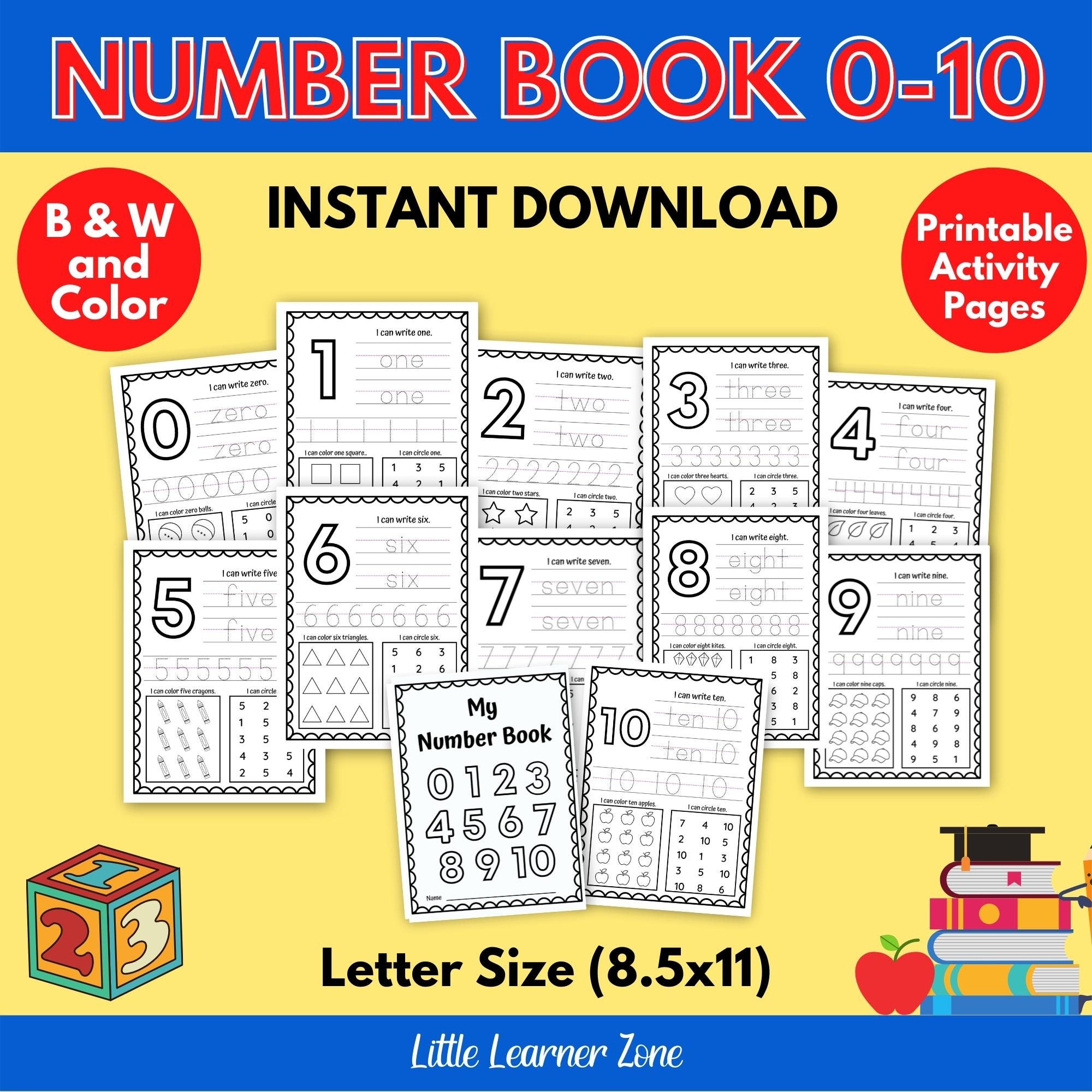 Number Tracing Worksheets 0-10, Printable Number Writing Worksheets ...