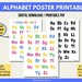 Printable Alphabet Poster, Kids Alphabet Chart, Colorful ABC Chart ...