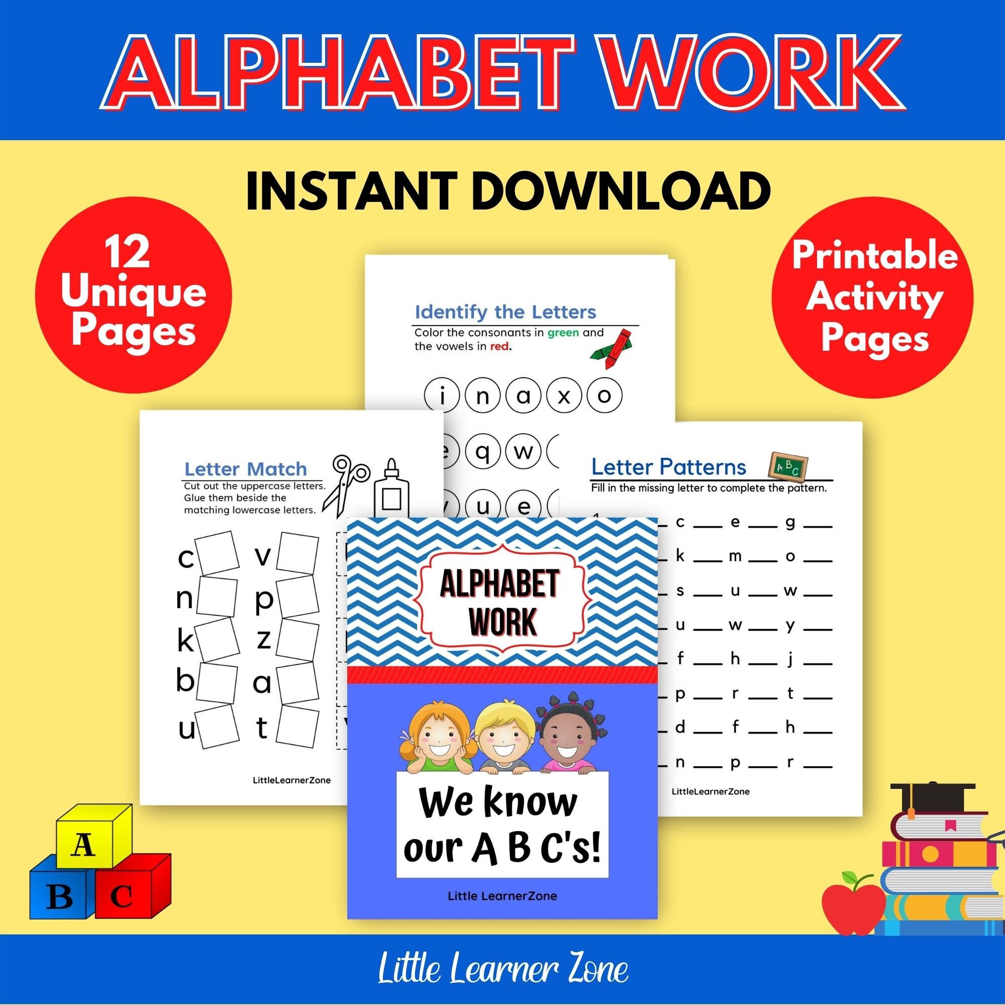 Alphabet Letter Activities for Kindergarten, Pre-k, Preschool ...