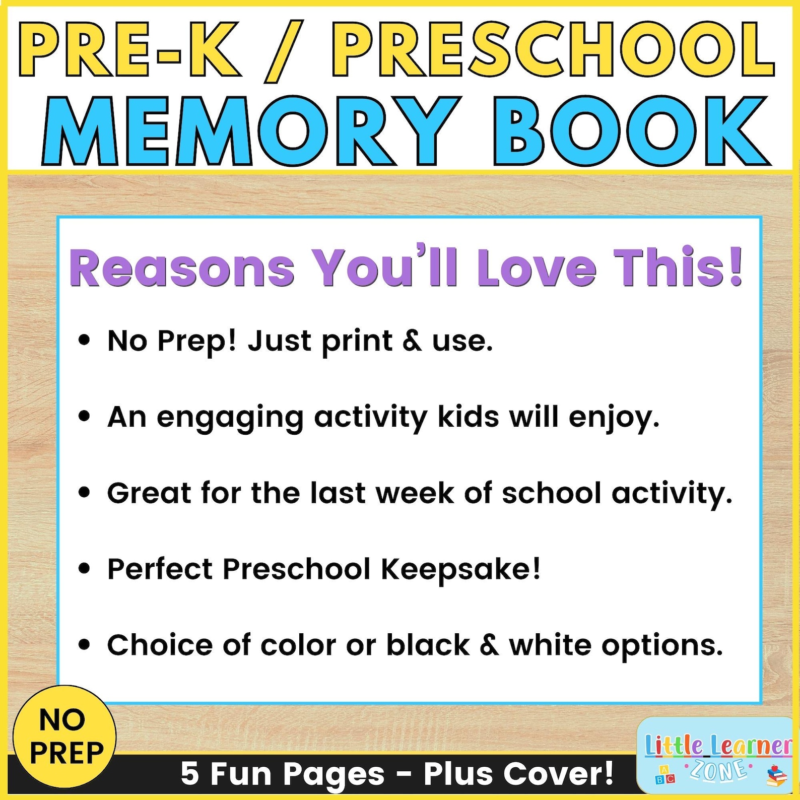 Preschool Memory Book, Pre-k End of Year Memory Book, End of Year ...