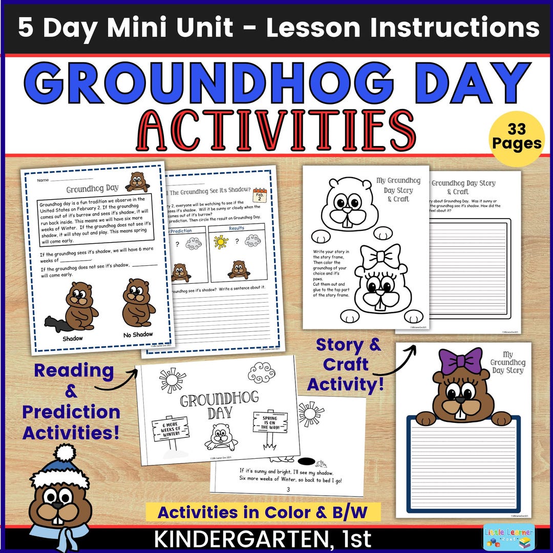 Groundhog Day Activities for Kids, Groundhog Day Mini Unit Lesson ...