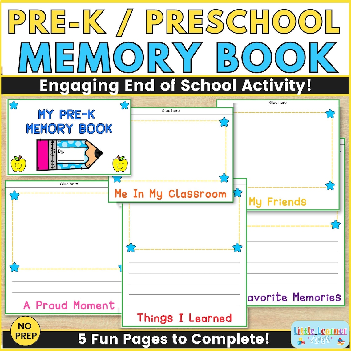 Preschool Memory Book, Pre-k End of Year Memory Book, End of Year ...