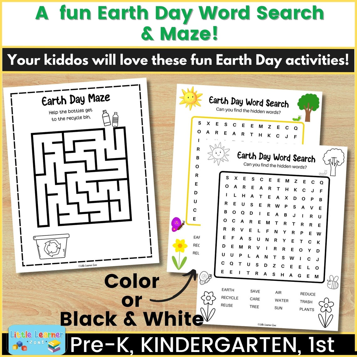 Earth Day Activity Printables for Kids, Earth Day Pledge, Earth Day ...