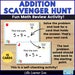 Addition Scavenger Hunt Math Activity Printable, Interactive Math Game ...