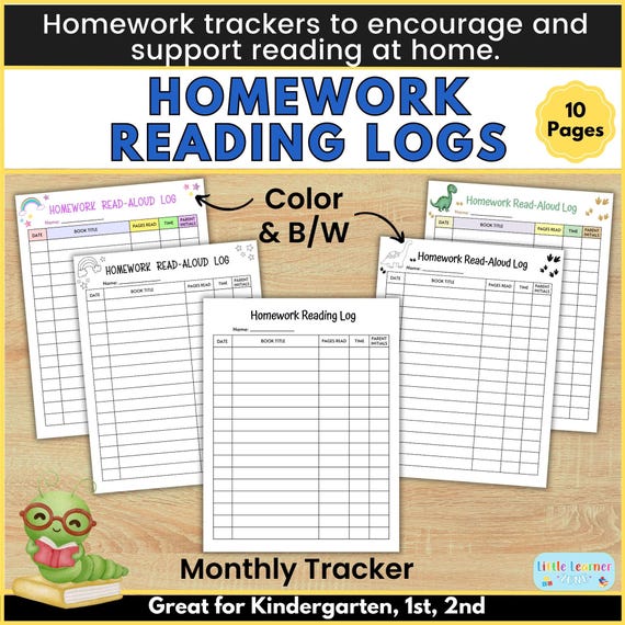 Reading Log Homework Printable