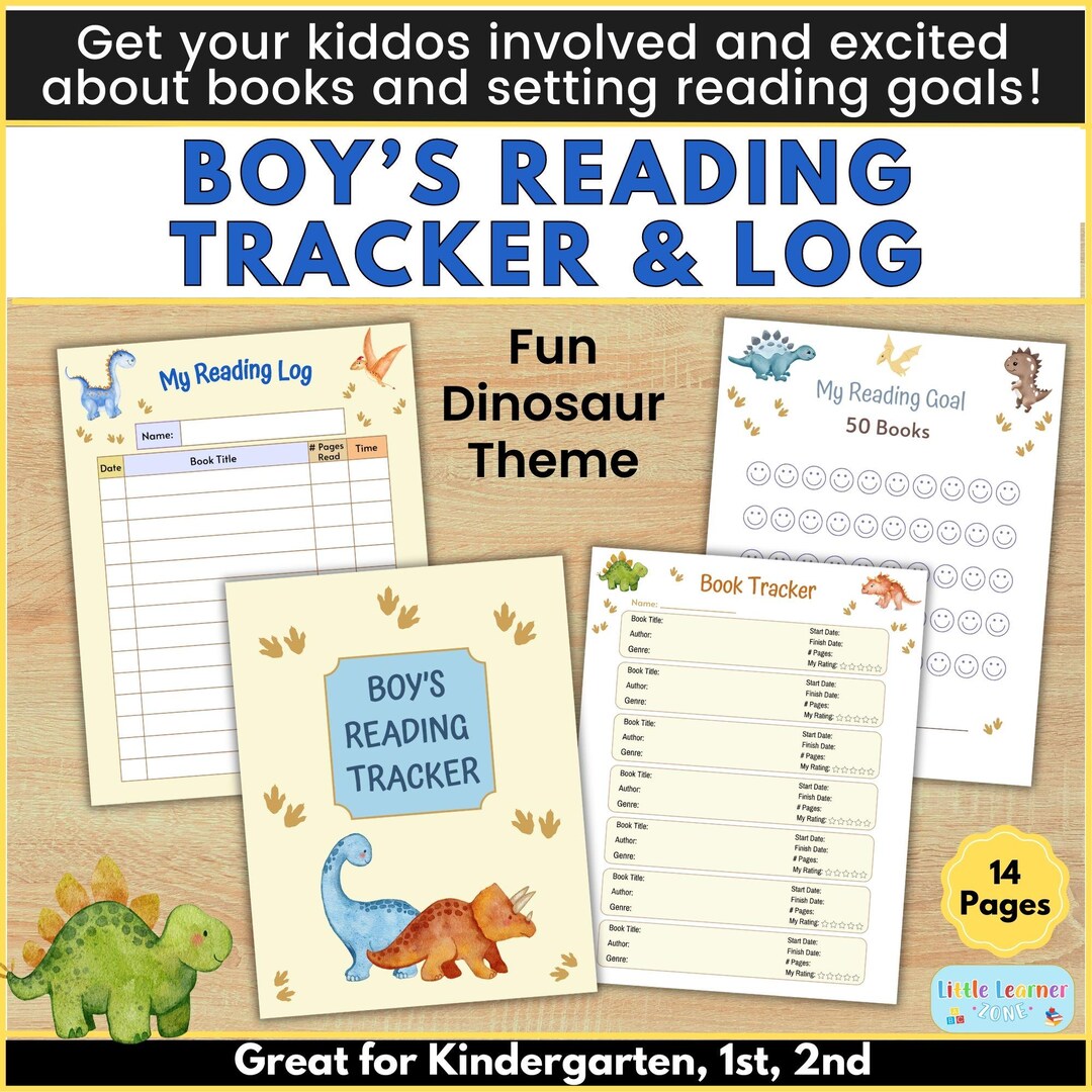 Reading Trackers for Boys, Kids Reading Log Printable Kid's Reading ...