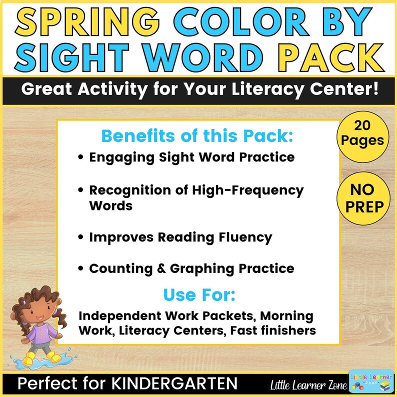 Spring Sight Word Color by Code Activities, Color by Sight Word ...