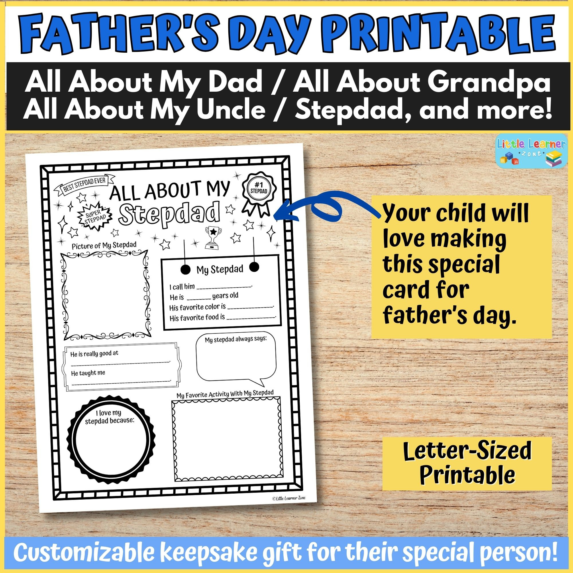 All About Dad All About Grandpa Printable Card, Kids Fathers Day ...