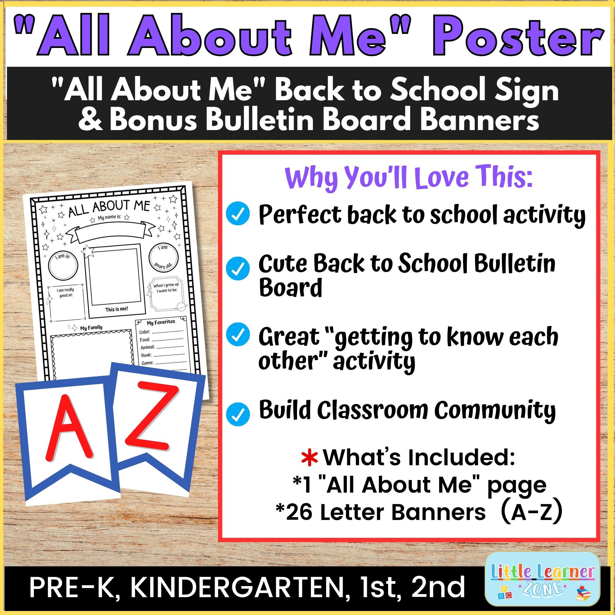 All About Me Poster, All About Me Activity, All About Me Bulletin Board ...