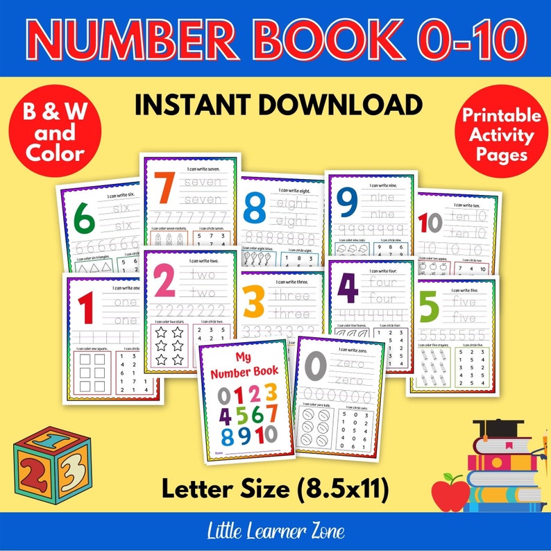 Number Tracing Worksheets 0-10, Printable Number Writing Worksheets ...
