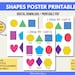 Printable Shapes Poster, Kid's Shapes Chart, Colorful Shapes Chart ...